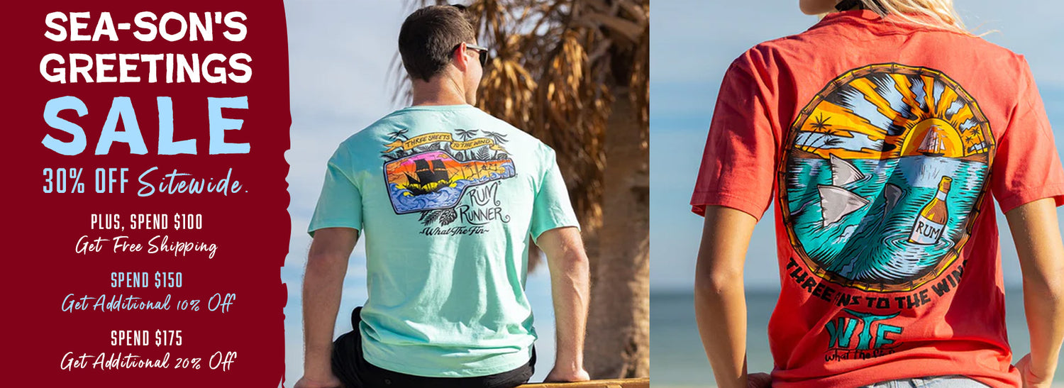 Beach & Fisherman Clothing and Apparel by What The Fin