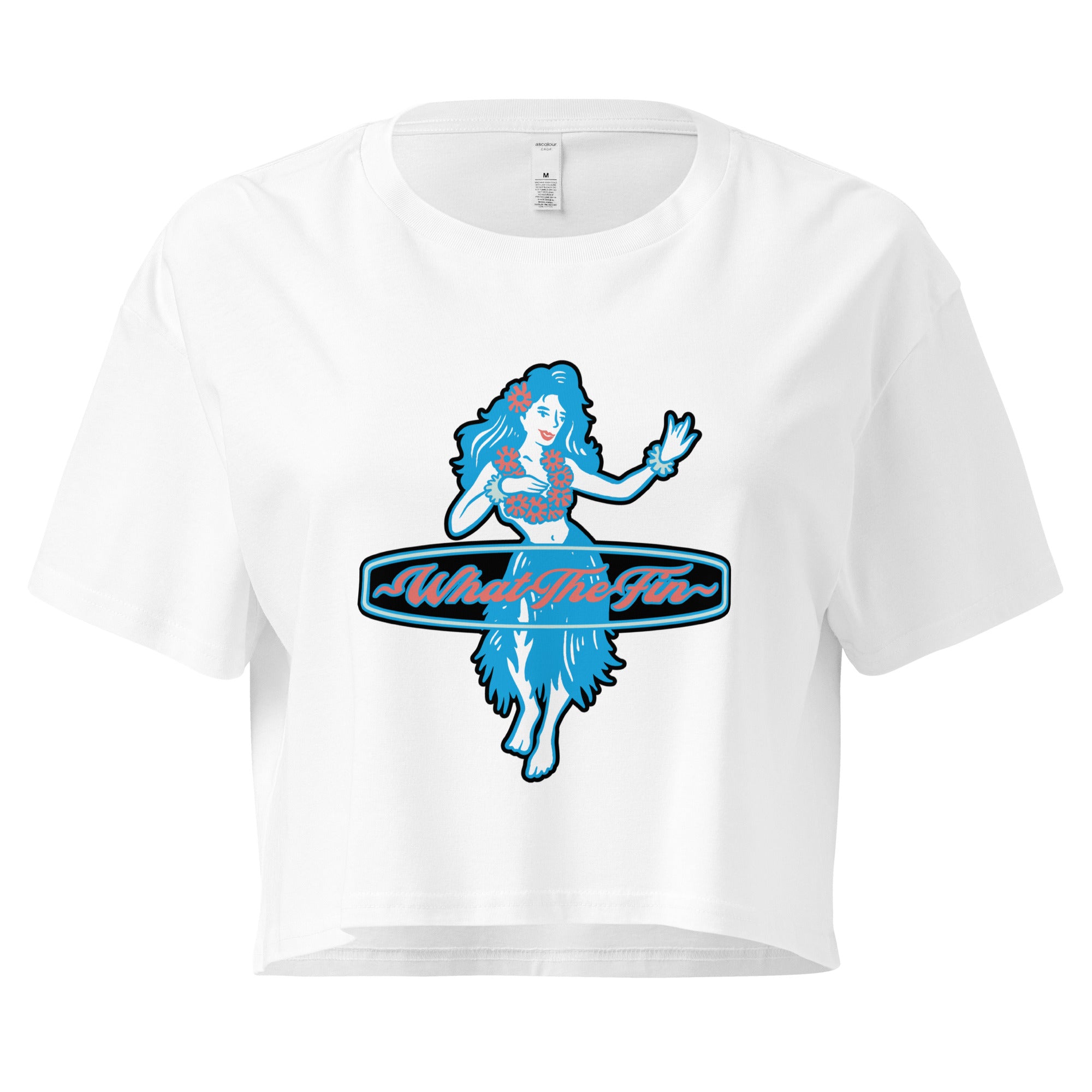 Hula Girl Shield Ladies Crop Top