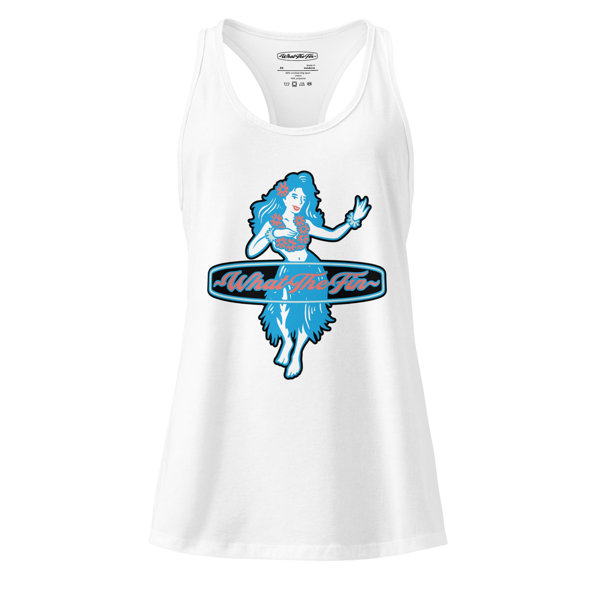 Hula Girl Women’s Fitted Racerback Tank Top